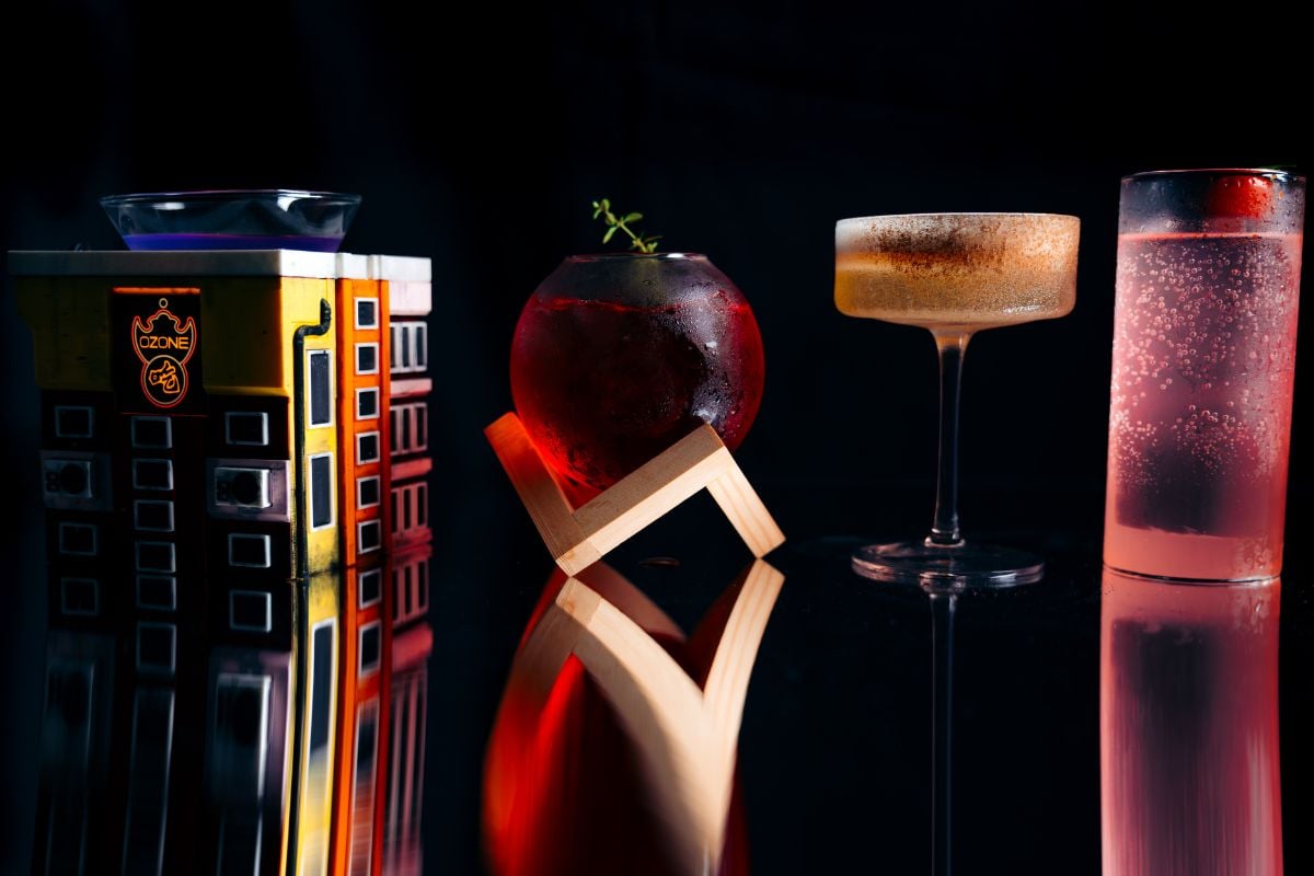 OZONE unveils new cyberpunk-, tropical-themed cocktail menu